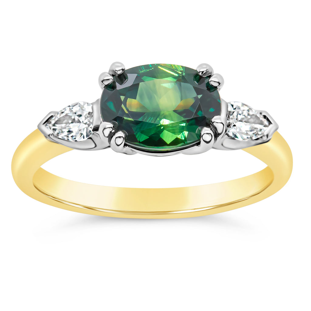 Australian Green Parti Sapphire Ring | World Treasure – World Treasure ...