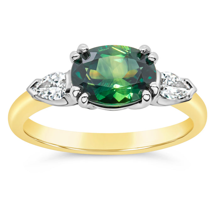 Australian Green Parti Sapphire Ring | World Treasure – World Treasure ...