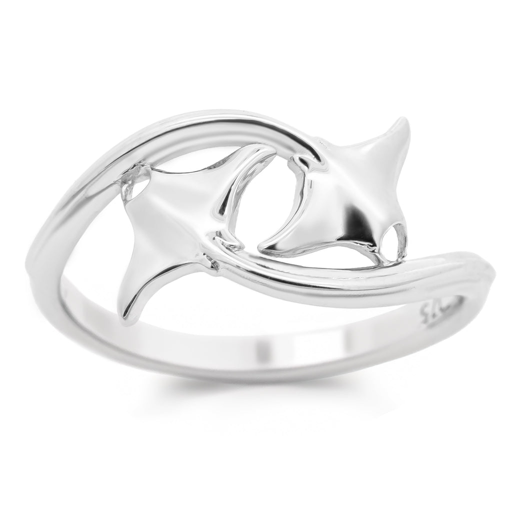 Double Manta Ray Ring | Ocean Jewellery by World Treasure – World ...